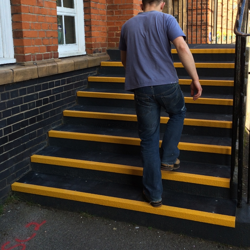 GRP Anti Slip Stair Tread Covers installed at Primary School | GRP Safety