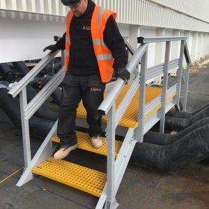 GRP Stairs and Access Platforms and Up and over walkways | GRP Safety